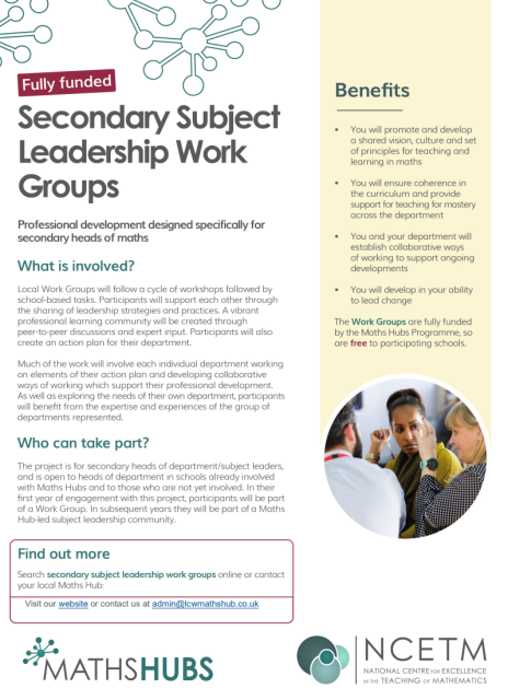 Secondary Subject Leadership – LCWMathsHub