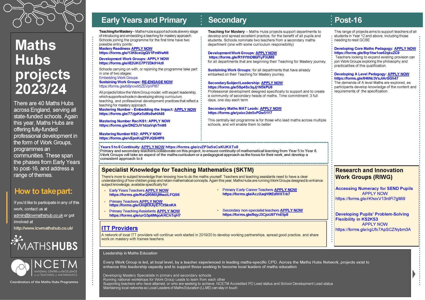 2023/24 LCW MathsHub – Full Programme – LCWMathsHub