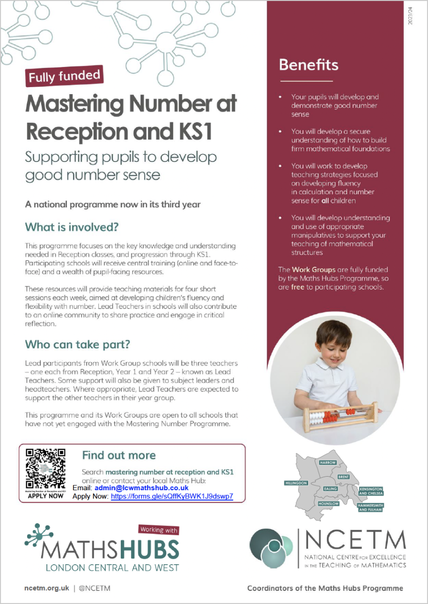Mastering Number at Reception and KS1 – LCWMathsHub